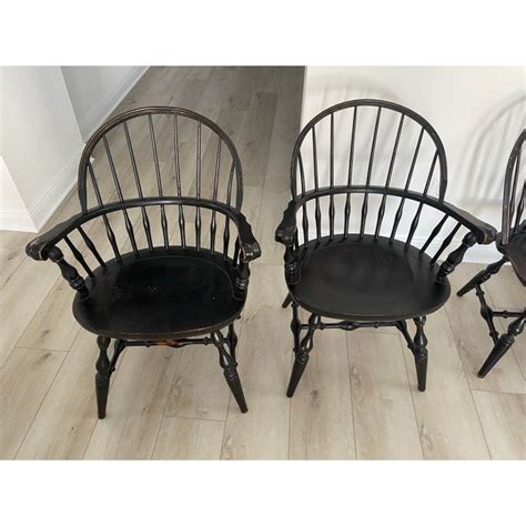 1980s Nichols And Stone Dining Set Queen Anne Drop Leaf Rectangle Dining Table 2 End Chairs