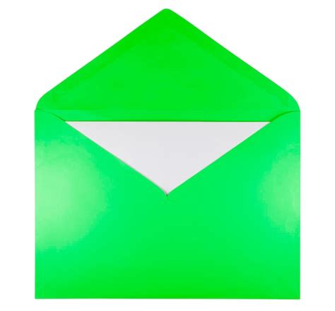 Premium Photo Blank Open Envelope Green