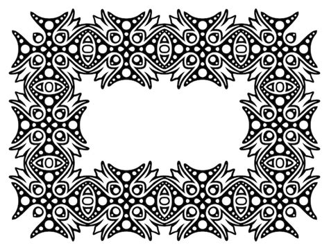 Premium Vector Beautiful Monochrome Illustration With Abstract Black Rectangle Frame Isolated