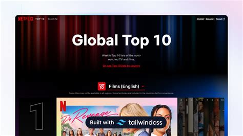展示示例：netflix 全球 Top 10 Tailwind Css 中文