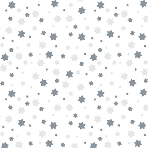 Patrón De Estrellas Plateadas De Diseño Plano Vector Gratis