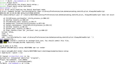 Npm Run Render Error While Enabling The Sketch Developer Mode