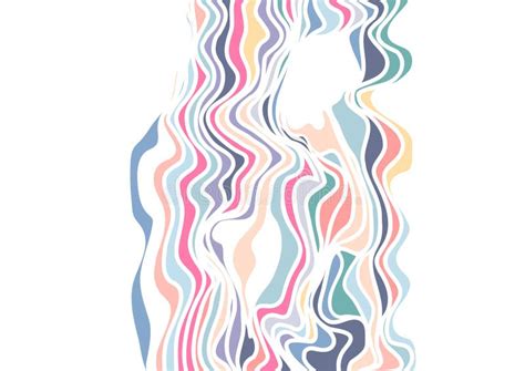Linear Abstraction Background Of Smooth Colored Wavy Lines Stock Vector Illustration Of