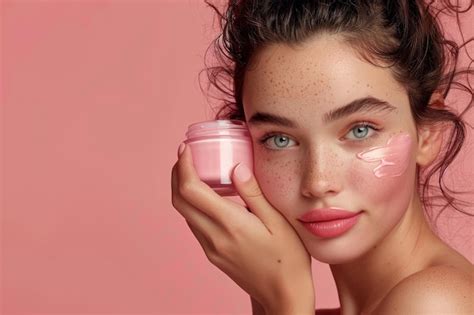 Premium Photo Beautiful Young Woman With Cream On Her Face Skin Care