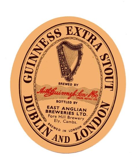 Guinness East Anglian British Beer Labels