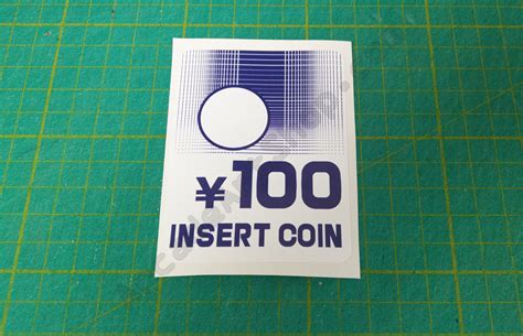 Taito Vewlix Insert Coin 100¥ Decal 100 Yen Blue Arcade Art Shop