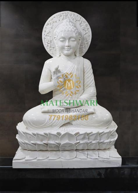 Handmade White Marble Buddha Sculpture At Rs 100000 In Jaipur Id