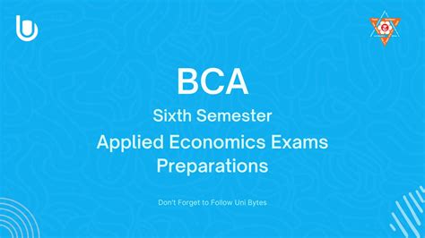 Applied Economics Exams Preparations Uni Bytes