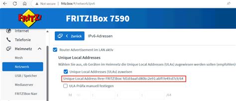 Fritz Box ULA Und IPv6 DNS