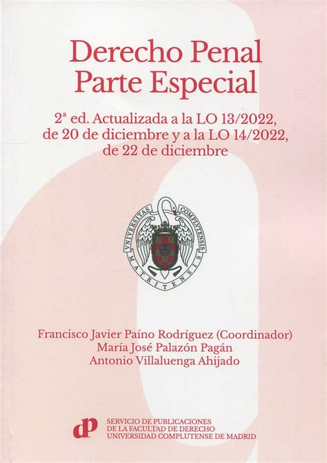 Libro Fundamentos De Derecho Penal Y Consecuencias Jurídicas Del