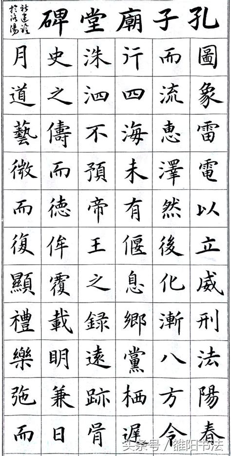 臨楷書六種你看哪個最好請方家批評 每日頭條