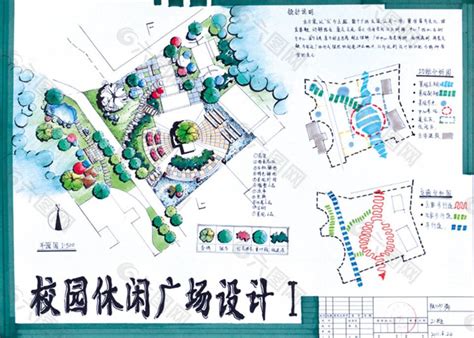 校园休闲广场平面图装饰装修素材免费下载 图片编号 8539834 六图网