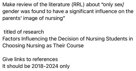Solved Make Review Of The Literature Rrl ﻿about Only
