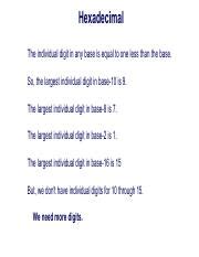 Hexadecimal Notes Pdf Hexadecimal The Individual Digit In Any Base Is Equal To One Less Than