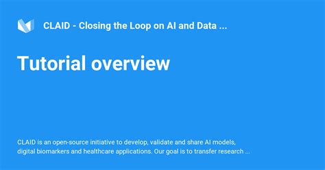 Tutorial Overview Claid Closing The Loop On Ai And Data Collection