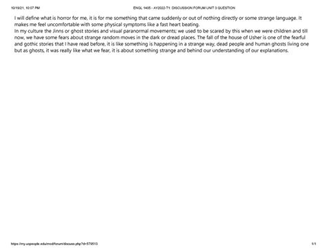 ENGL 1405 AY2022 T1 Discussion Forum UNIT 3 Questioni 10 19 21 10