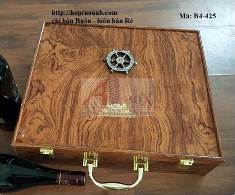 Hộp Gỗ đựng Bốn Chai Rượu Vang Cao Cấp B4 425 Của Tin Gia Jsc