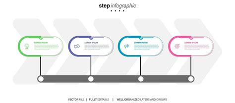 Abstract Elements Of Graph Infographic Template With Label Integrated