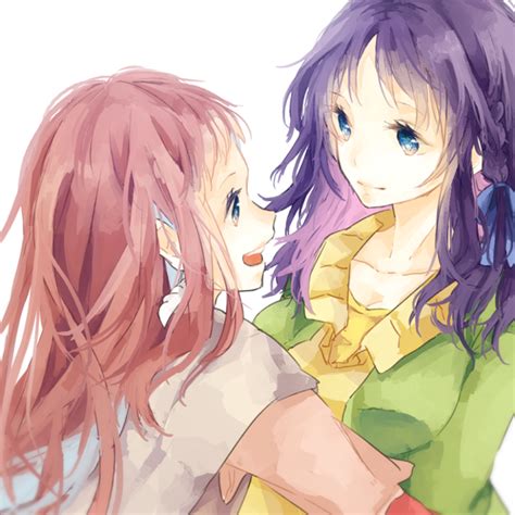 Safebooru 2girls Asai 00 05 Blue Eyes Blue Hair Brown Hair Eye