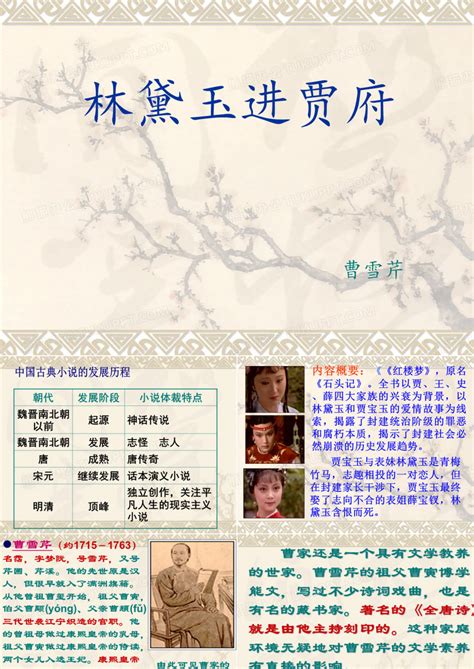 林黛玉进贾府PPT模板下载 编号qkgpgzdw 熊猫办公