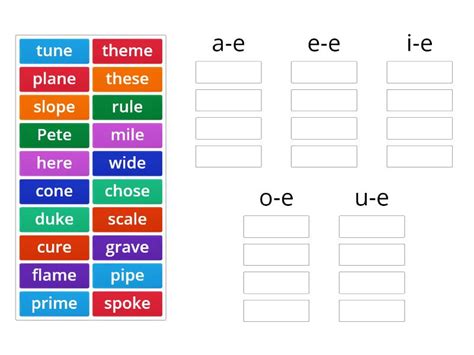 VCE Words Syllables Group Sort