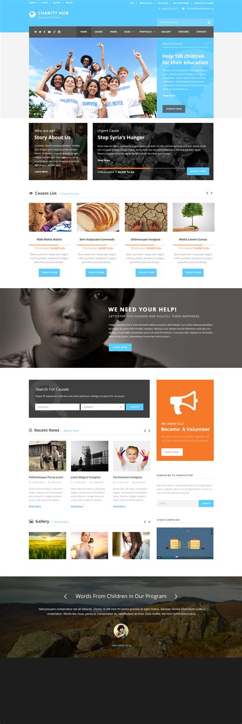 Charity Hub Nonprofit Fundraising Wordpress By Goodlayers Themeforest