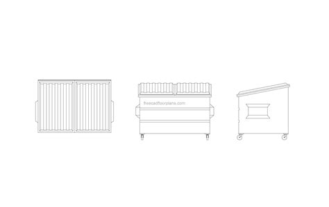 Commercial Bin Free CAD Drawings