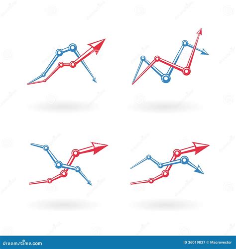 Graph Icons Set Of Chart Presentation Report And Increase Growth