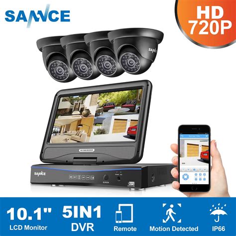 SANNCE CH N HD Inch Displayer DVR PCS MP P Dome CCTV Cameras Night Vision System