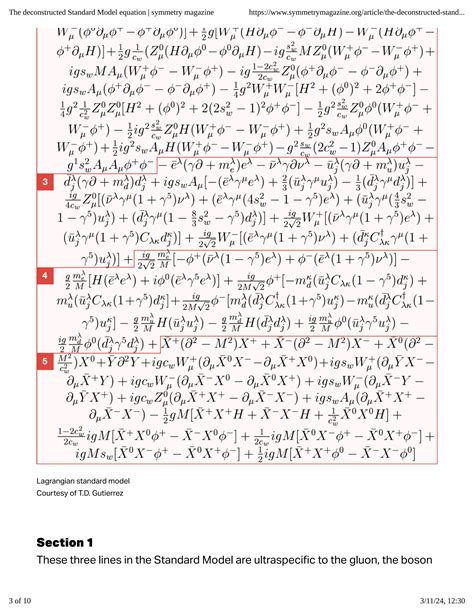 The Deconstructed Standard Model Equation Symmetry Magazine Pdf