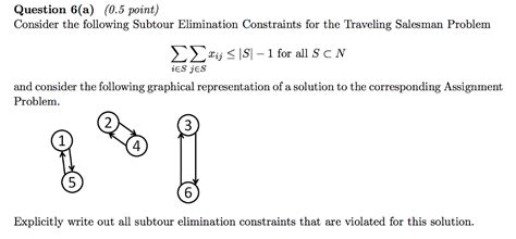 Question 6a 05 Point Consider The Following