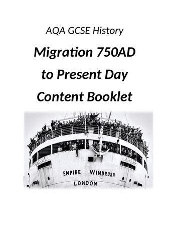 Aqa 9 1 Migration Revision Pack Teaching Resources