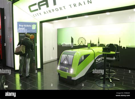 Passenger Buys Ticket For Vienna City Airport Train Express Connection