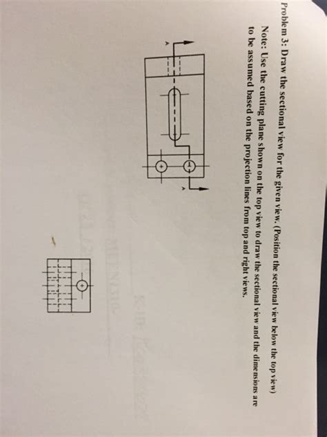 solved draw the sectional viol for the given view position