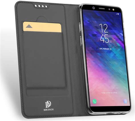Dux Ducis Premium Book Case Samsung Galaxy A6 Hoesje Grijs GSMpunt Nl
