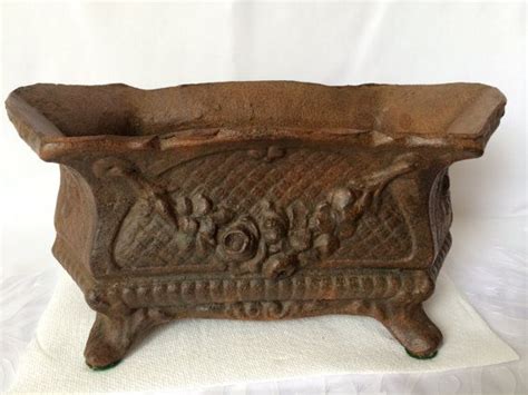 Cast Iron Rectangular Planter Vintage Cast Iron Scalloped Etsy
