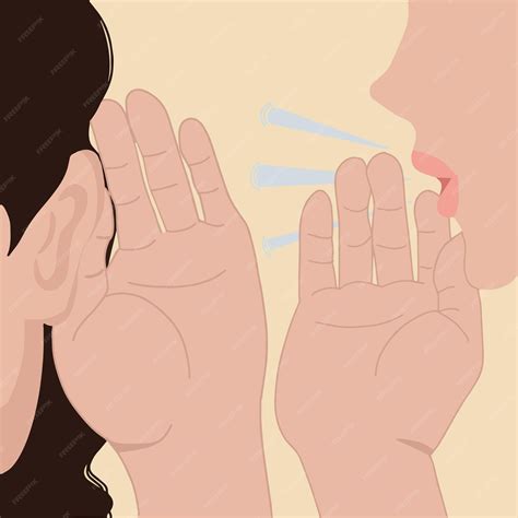 Duas Pessoas Sussurrando E Fofocando Sobre Algo Ilustração Estética Da