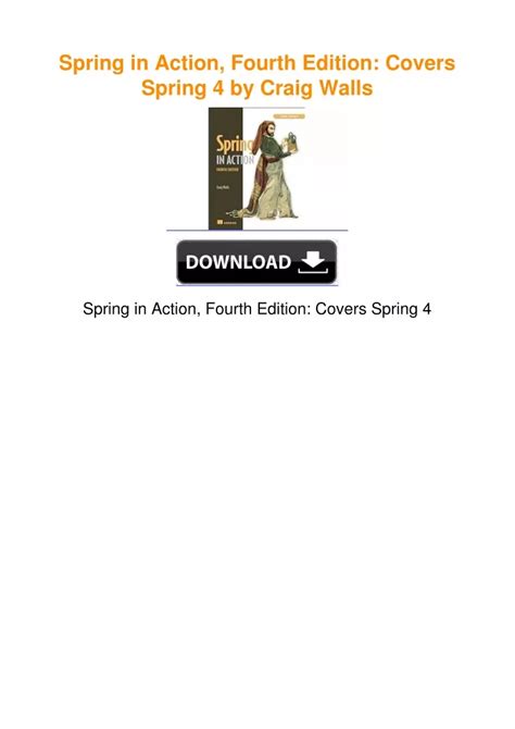 PPT Spring In Action Fourth Edition Covers Spring 4 By Craig Walls