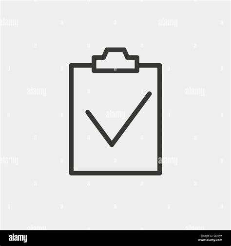 Passed Document Icon Of Brown Outline For Illustration Stock Vector