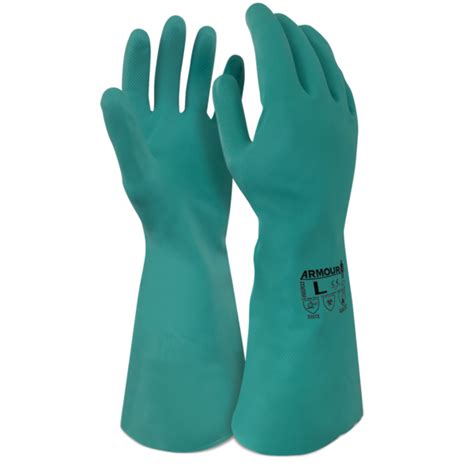 Armour Green Nitrile Interface Glove 33cm Armour Safety Products Ltd