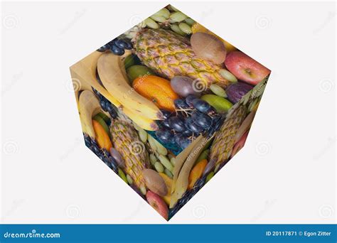 Cube With Various Fruit Stock Image Image Of Biological 20117871