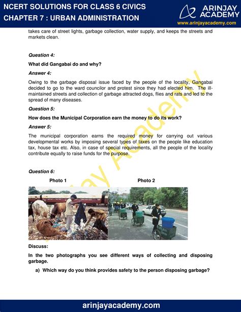 NCERT Solutions For Class 6 Civics Chapter 7 Urban Administration