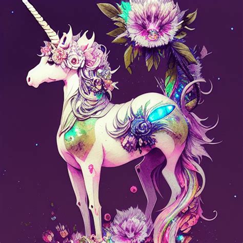 Gorgeous Centered Chibi Unicorn Graphic · Creative Fabrica