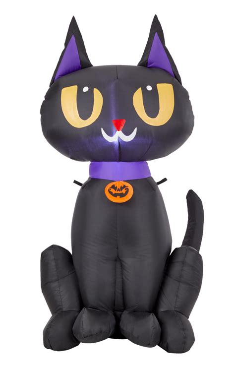 Gemmy Airblown Inflatable Cat With Led Lights Fun Halloween