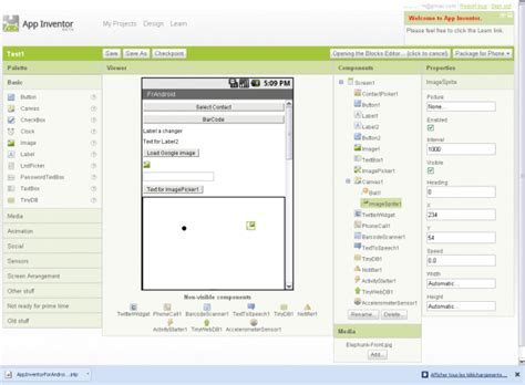 test de android app inventor