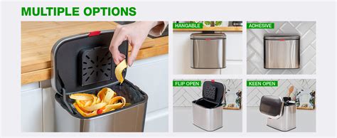Eparé Kitchen Compost Bin Countertop 1 Gallon Odorless