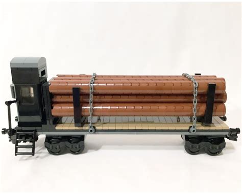 Lego Moc Train Log Cradle Car With Brakemans Cabin By Soandso