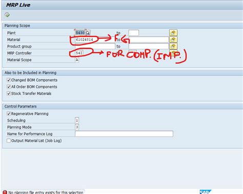 Mrp Live Md01n With Mrp Controller Selection Sap Community