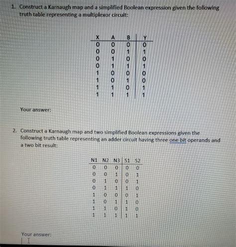 Solved Construct A Karnaugh Map And A Simplified Boolean Chegg