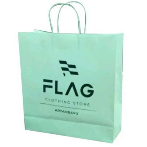 White Base Printed Kraft Paper Carry Bag For Shopping Capacity 2